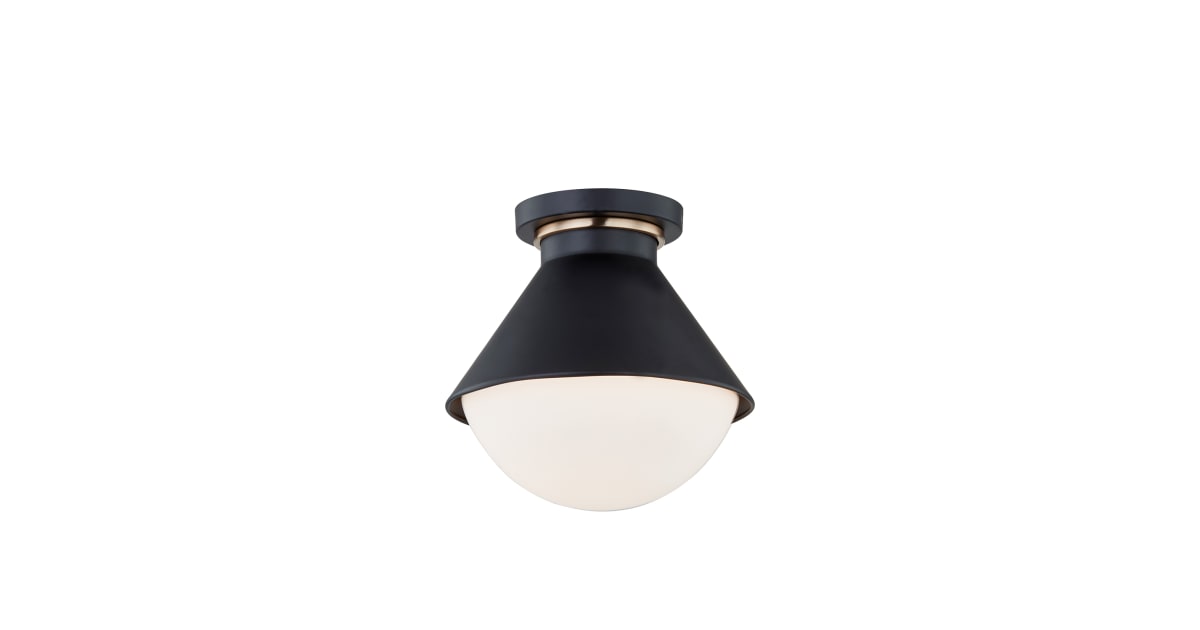 Justice Design Group FSN-7689W-OPAL-MBBR Ravelle 10" Wide Semi-Flush ...