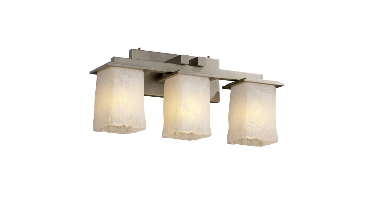 Justice Design Group GLA-8673-26-WHTW-NCKL Veneto Luce 4.5" Square ...