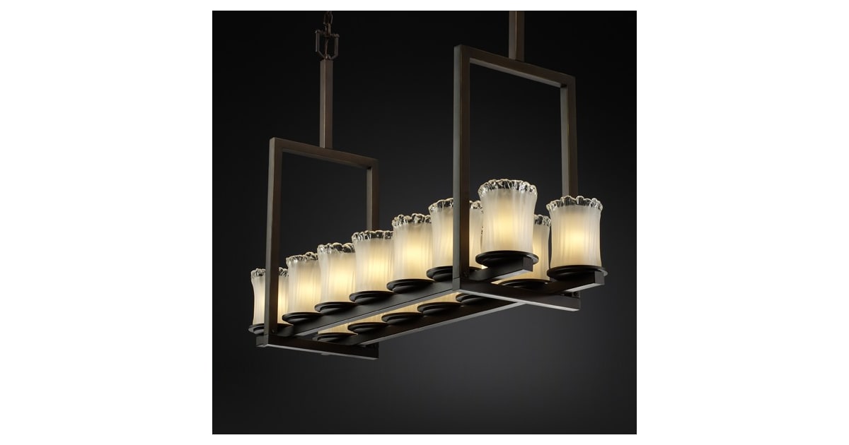 Justice Design Group GLA-8764-16-WHTW-DBRZ Veneto Luce 14 Light 42 ...