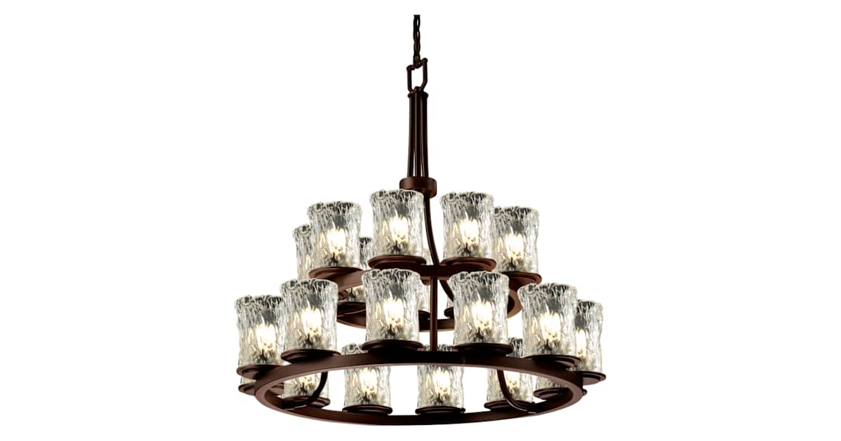 Justice Design Group GLA-8767-16-CLRT-DBRZ-LED21-14700 Veneto Luce 33 ...