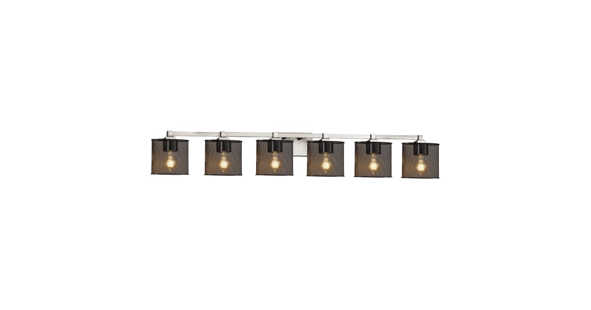 Justice Design Group MSH-8436-30-NCKL Regency 6 Light 51-1/2" Wide ...