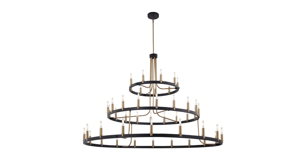 Justice Design Group NSH-8049-MBBR Clayton 45 Light 60" Wide Ring ...