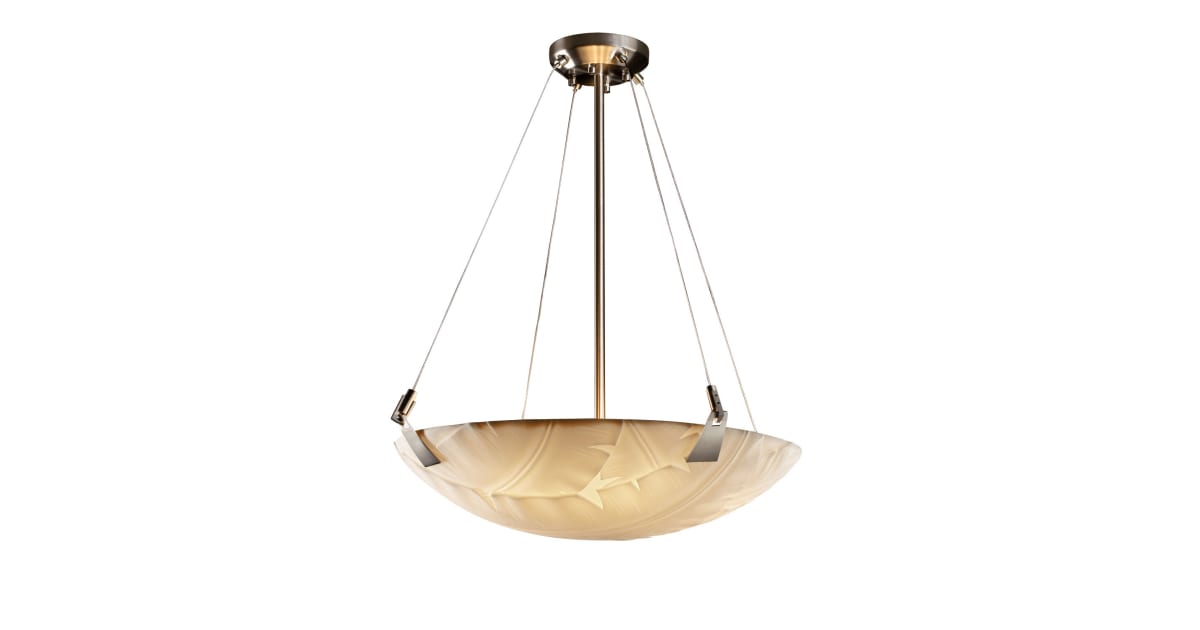 Justice Design Group PNA-9642-35-BANL-NCKL Porcelina 24" Round Bowl ...