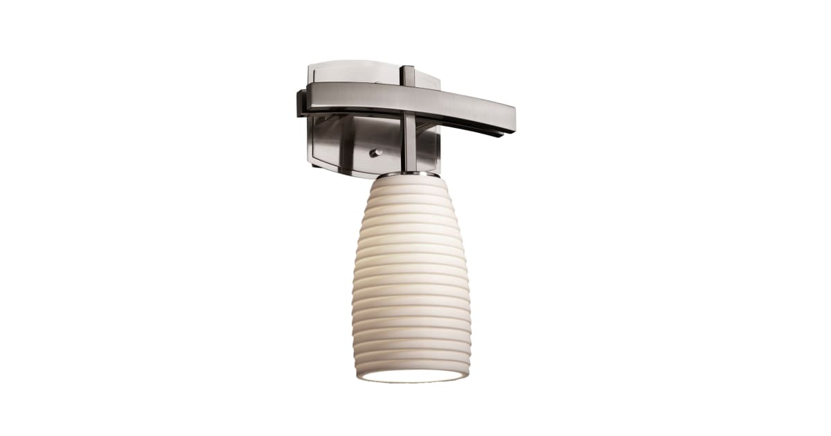 Justice Design Group POR-8591-NCKL 1 Light Wall Sconce from the Limoges ...