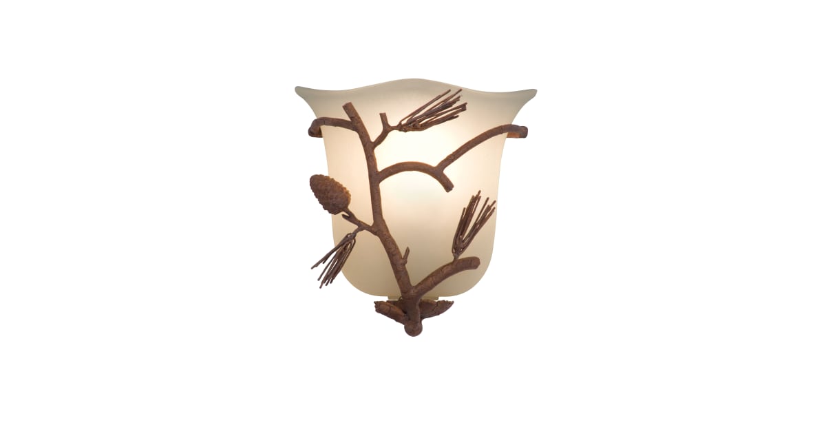 Kalco Wall Sconce With Piastra Glass Included From the Ponderosa ...