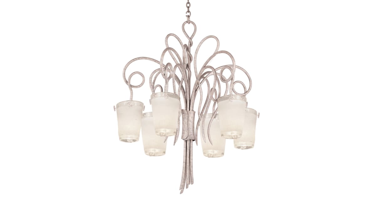 Kalco 4289PS/FROST Tribecca 6 Light 32" Wide Chandelier with Frost ...