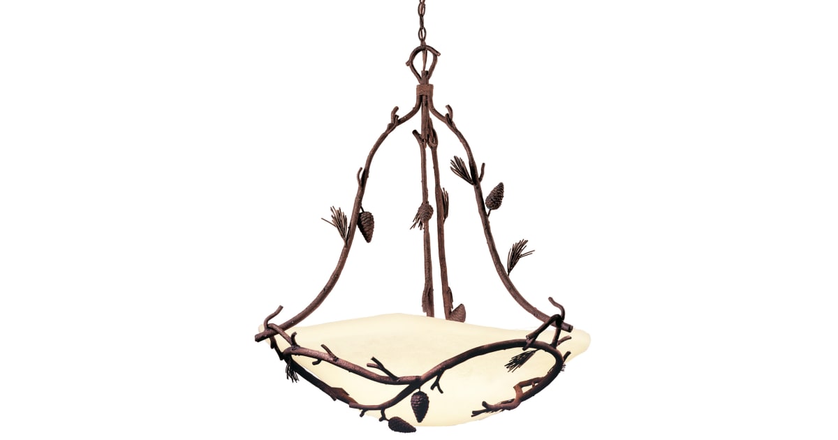 Kalco 5023PD Ponderosa 34" Wide Wrought Iron Pendant | Ferguson Home