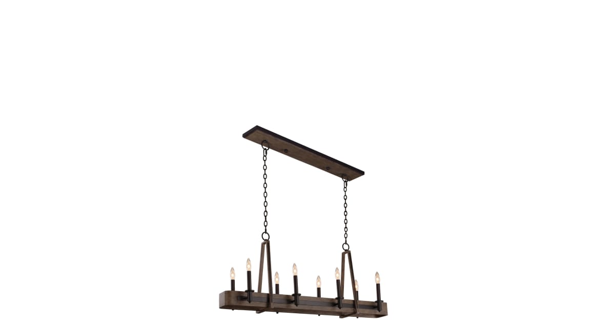 Kalco 508961SZ Duluth 8 Light 42" Wide Taper Candle Linear Chandelier ...