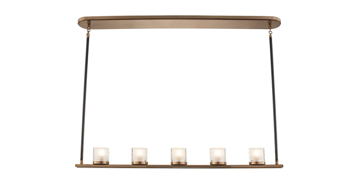 Kalco 512461LB Library 5 Light 41" Wide LED Linear Chandelier ...