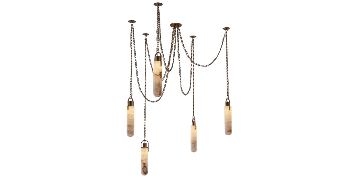 Kalco 519275WB Flint 5 Light 38" Wide LED Multi Light Pendant ...