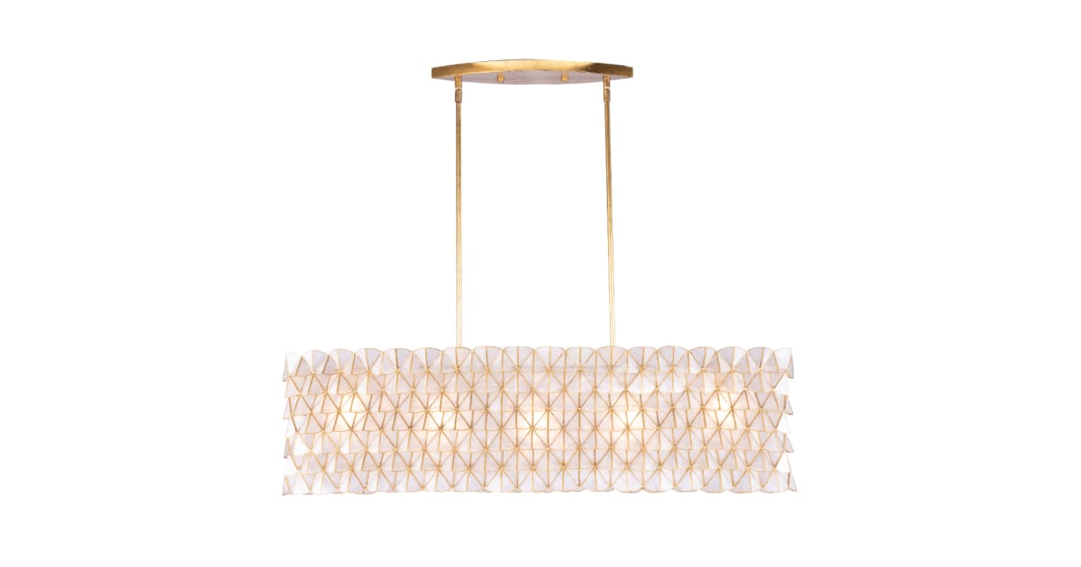 Kalco 520061OL Flair 5 Light 45" Wide Drum Chandelier with Capiz Shell ...