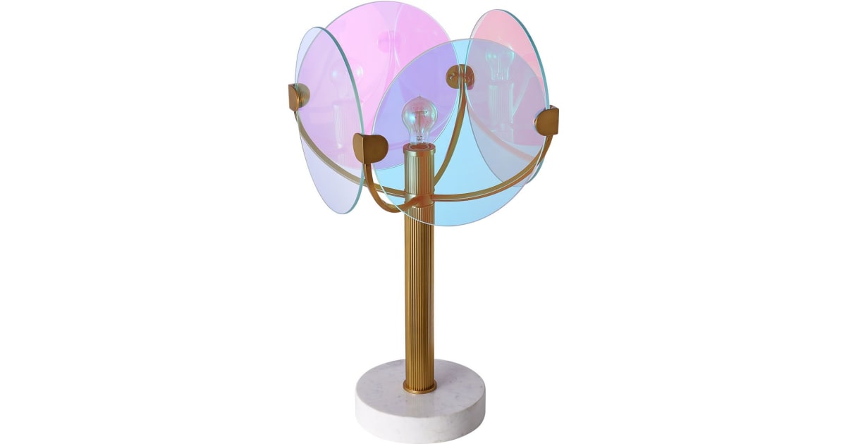 Kalco 521691TRB Chroma 28" Tall Buffet Table Lamp with Iridescent Glass ...