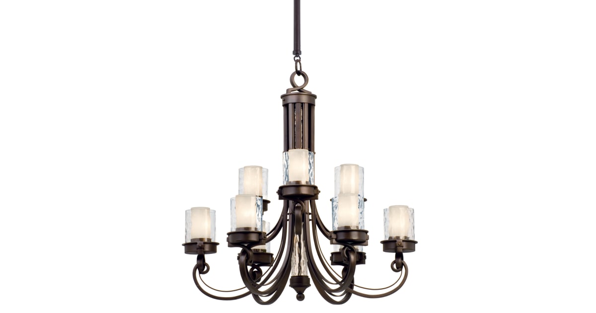 Kalco 5764SZ Newport 9 Light 2 Tier Chandelier | Ferguson Home