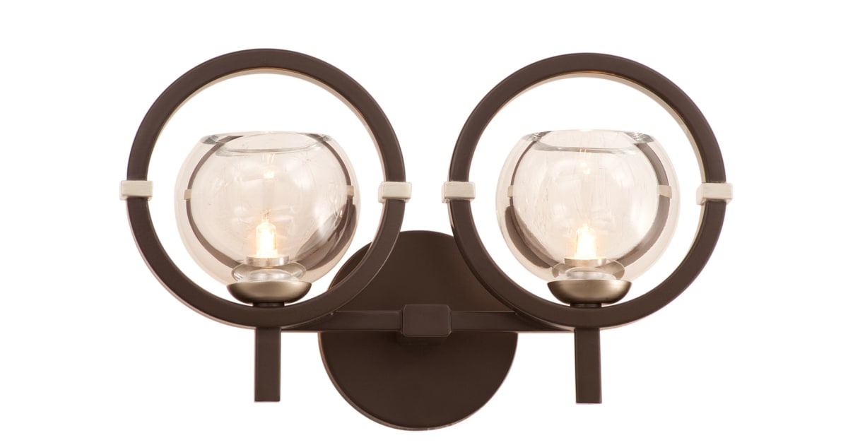 Kalco 6302OB-1 Lunaire 2 Light Wall Sconce | Ferguson Home