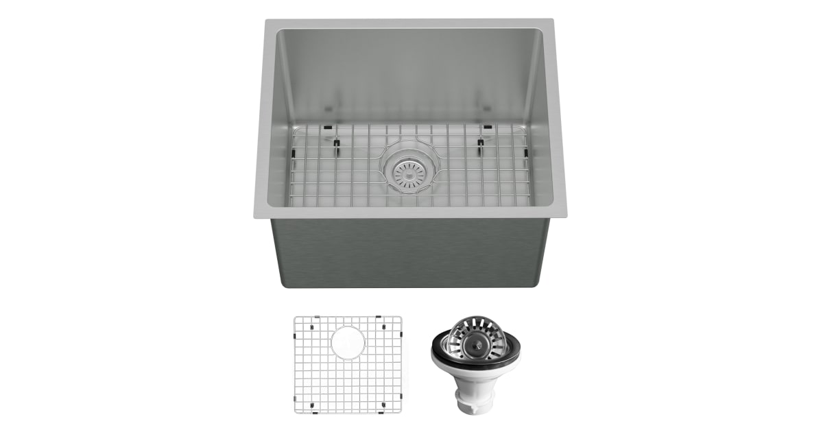 Karran USA EL-74-PK1 Elite 23" Undermount Single Basin Stainless Steel ...