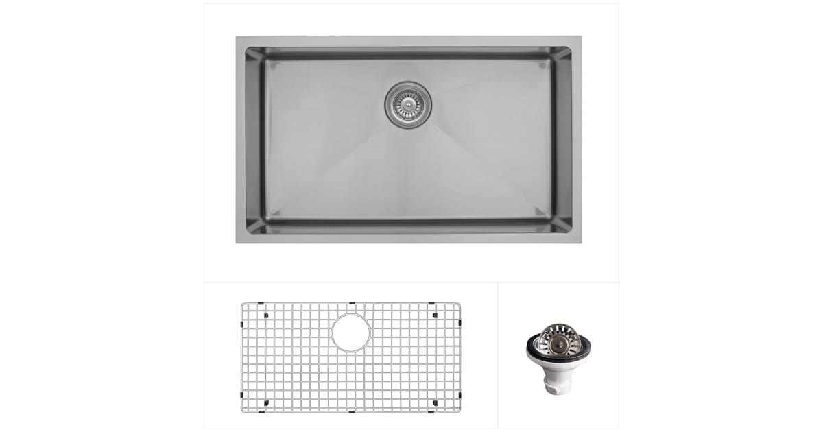 Karran USA EL-75-PK1 Elite 30" Undermount Single Basin Stainless Steel ...
