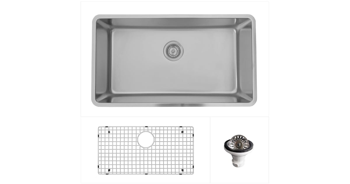 Karran USA NC-440-PK1 Novaro 30-7/8" Undermount Single Basin Stainless ...