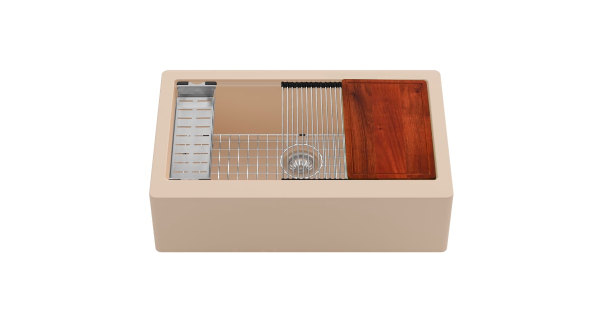 Karran USA QAWS-740-BI Quartz QAWS Series 34" Farmhouse Single Basin ...