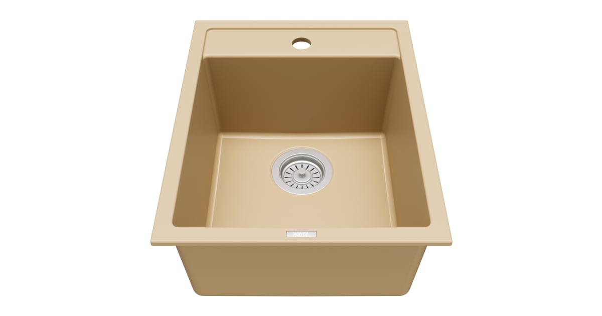 Karran USA QT-825-BI Quartz Top Mount Sinks 15-3/4" Drop In Single ...