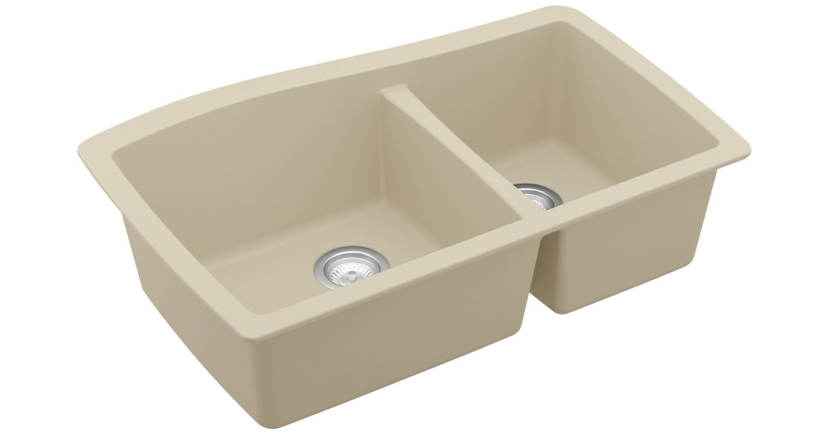 Karran USA QU-721-BI Quartz QU 33-1/2" Undermount Double Basin Quartz ...