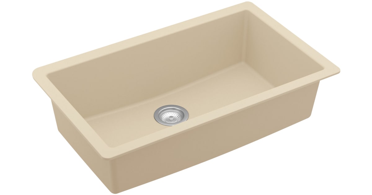 Karran USA QU-812-BI Undermount 32-1/2" Large Single Bowl Quartz ...