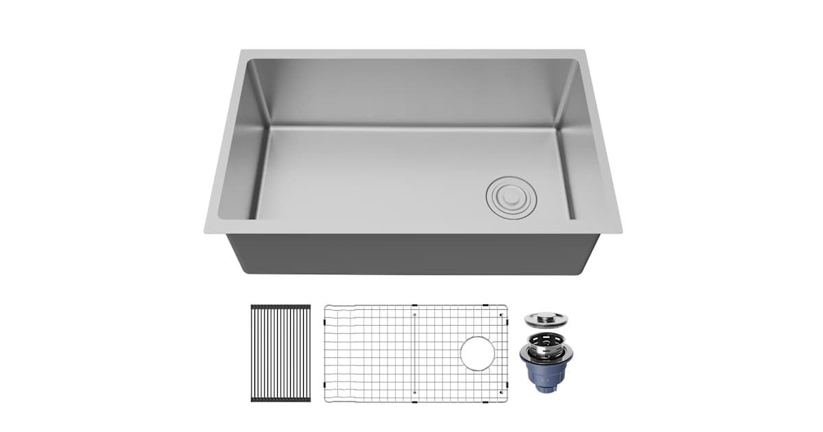 Karran USA UUMSB3031-PK1 Fusion 30" Undermount Single Basin Stainless ...