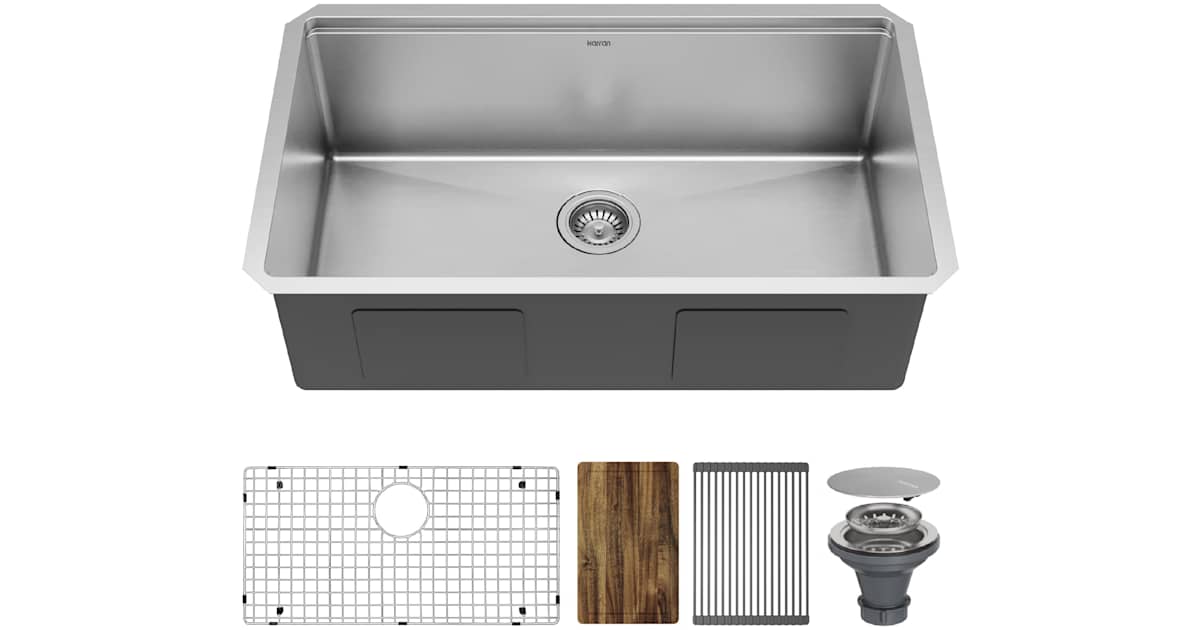 Karran USA WS-37-PK5 Elite Workstation 32" Rear-Drain Undermount Single ...