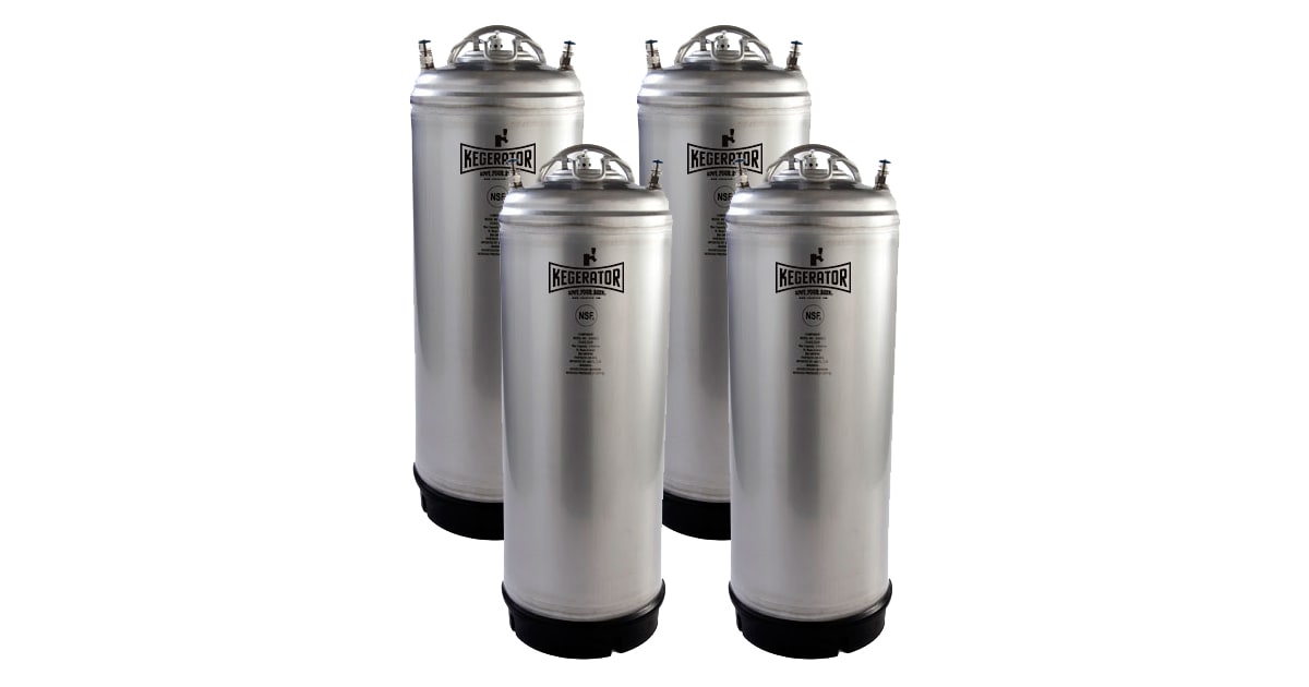 Kegerator.com 5GSTRKEG-4PK 5 Gallon Ball Lock Keg NSF Metal Strap Set ...
