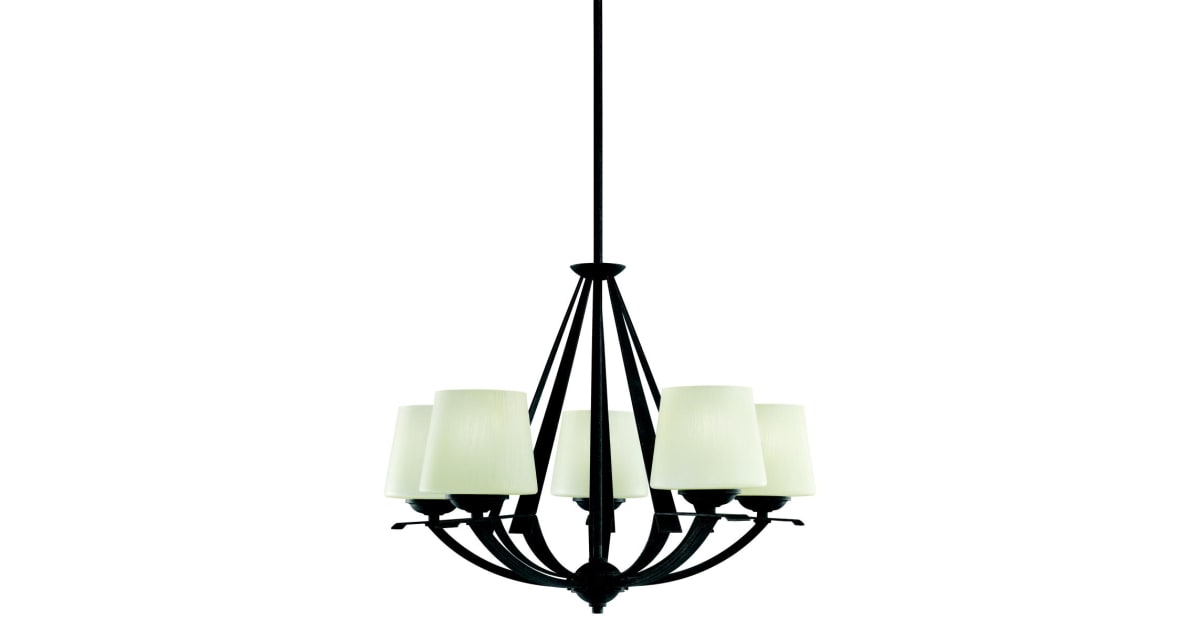 Kichler 1003DBK 5 Light Chandelier from the Quinton Collection ...
