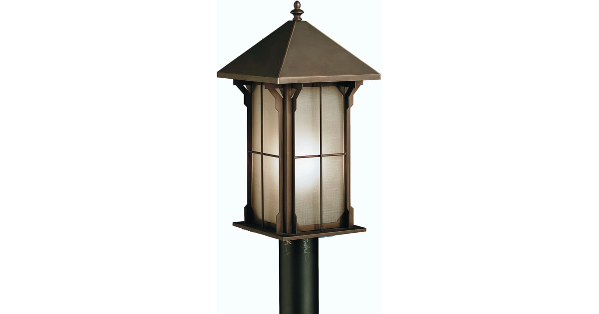 Kichler 10967OZ Craftsman / Mission Single Light Post Light from the ...