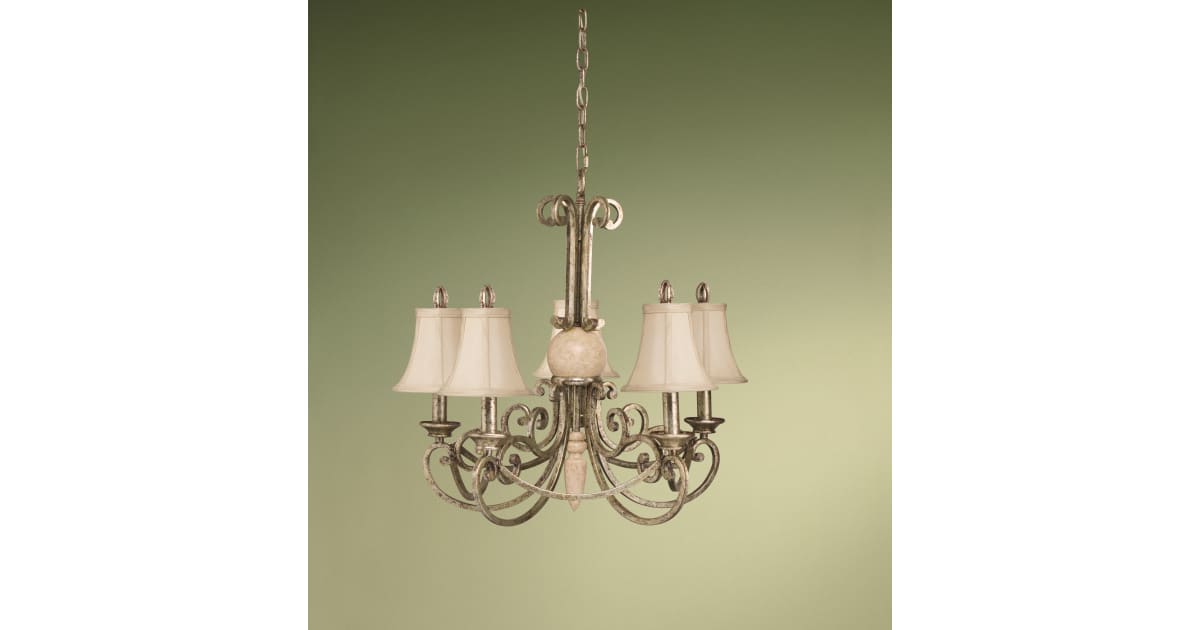 Kichler 1608BSG 5 Light Up Lighting Chandelier from the Venezia ...
