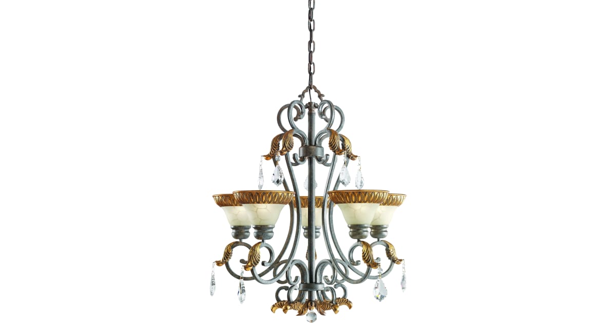 Kichler 2247FDS Crystal 5 Light Up Lighting Chandelier from the elan ...