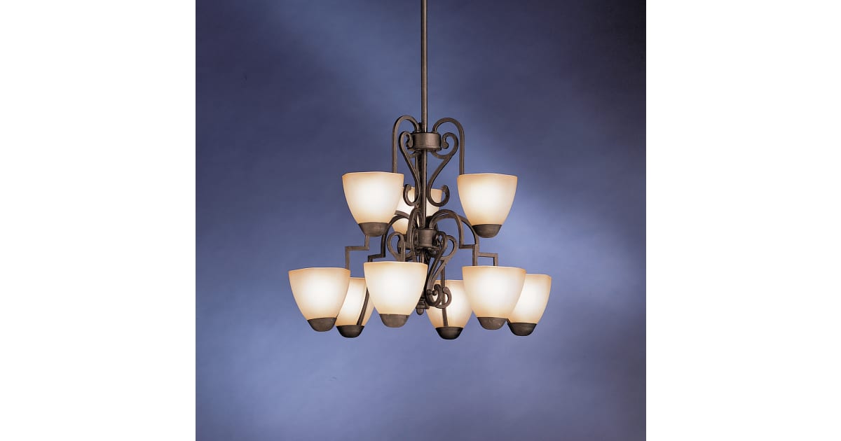 Kichler 9 Light Up Lighting Chandelier from the Lebes Collection ...