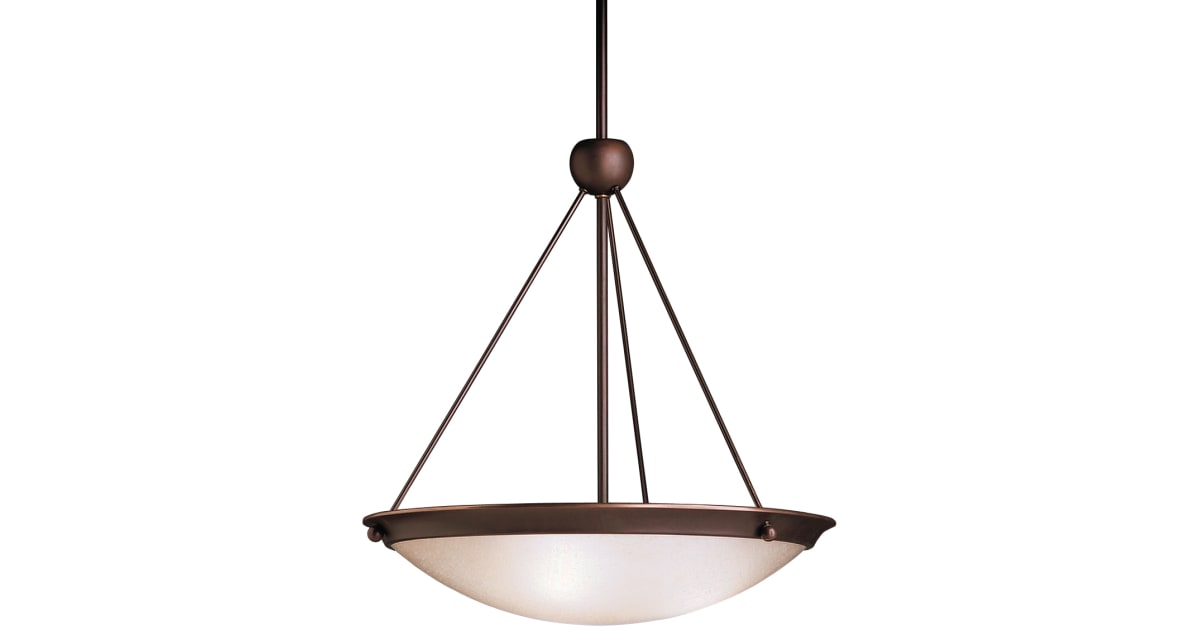 Kichler 3357OZ Three Light Bowl Pendant from the Dover Collection ...
