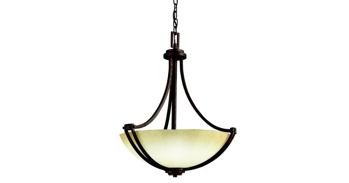 Kichler 42048AGZ 3 Light Transitional Inverted Pendant from the Brewton ...