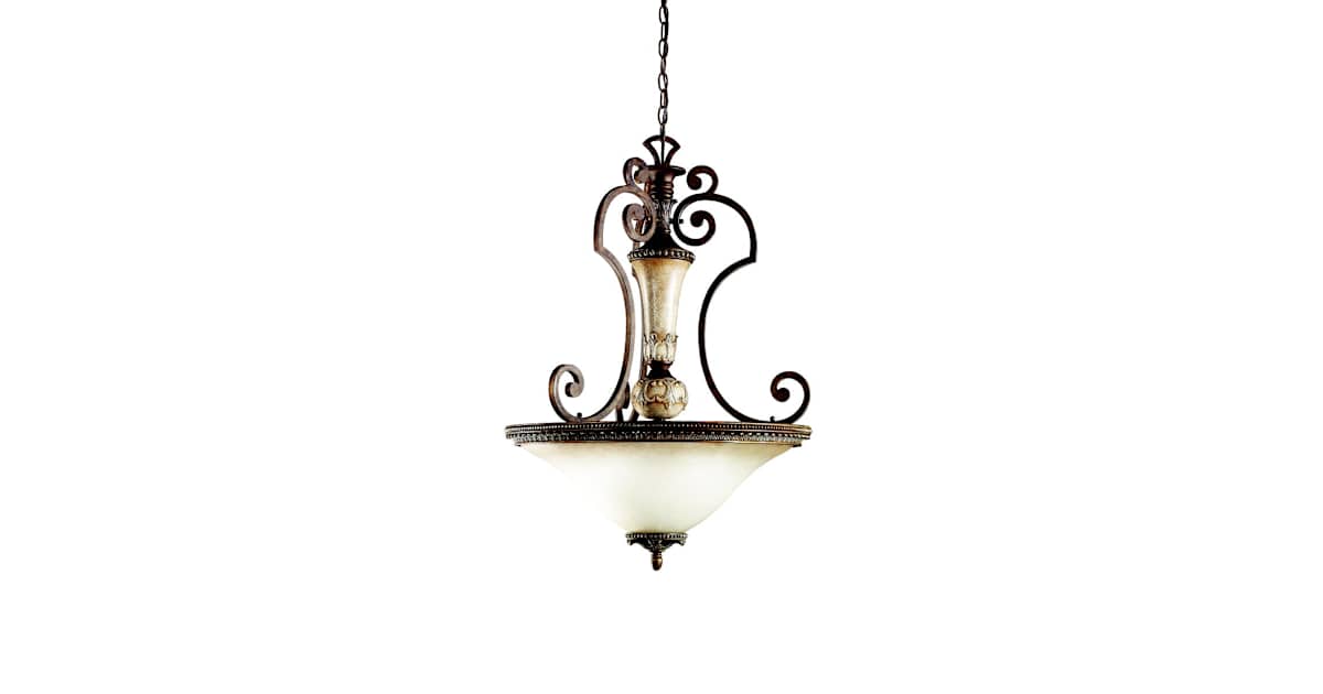 Kichler 42131LBZ 3 Light Traditional Inverted Pendant Fixture from the ...