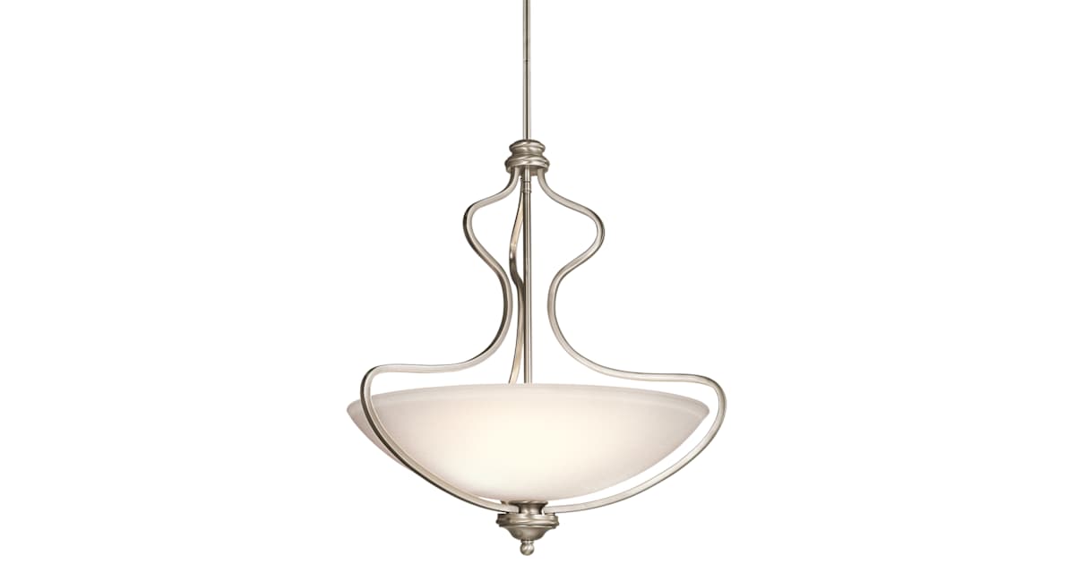 Kichler 42625AP Three Light Inverted Bowl Pendant from the Ellerslie ...