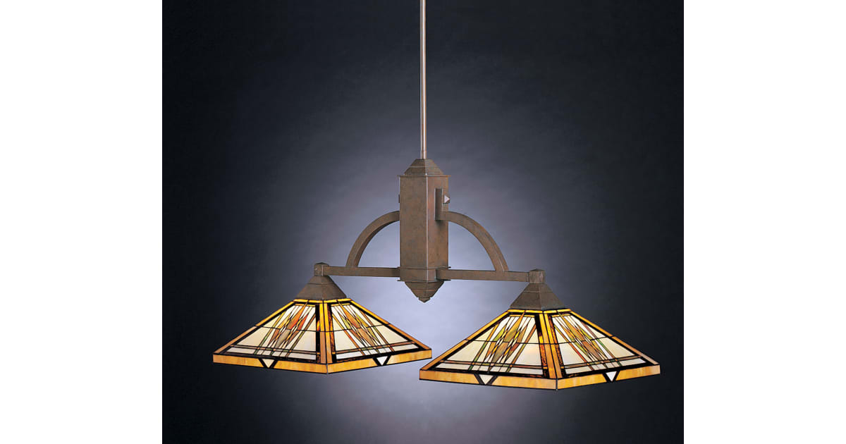 Kichler 65062 Stained Glass / Tiffany Two Light Island / Billiard ...