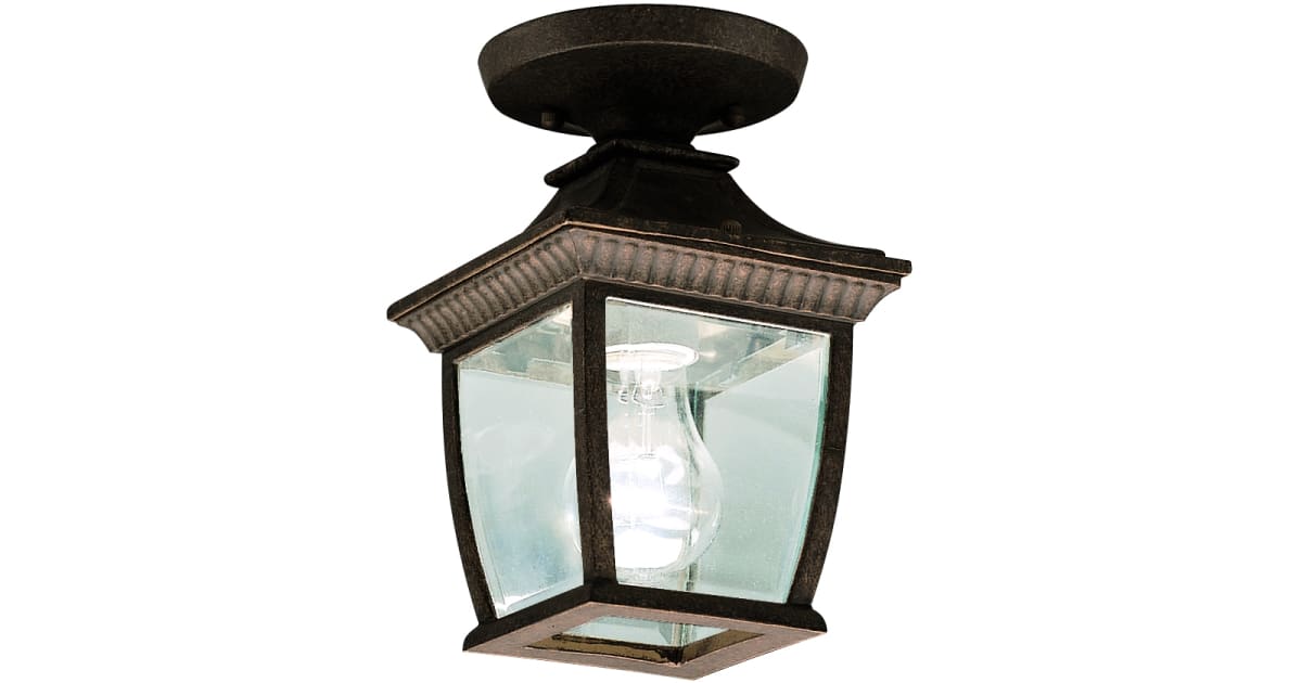 Kichler 9806TZG 1 Light Outdoor Ceiling Fixture from the Amesbury ...
