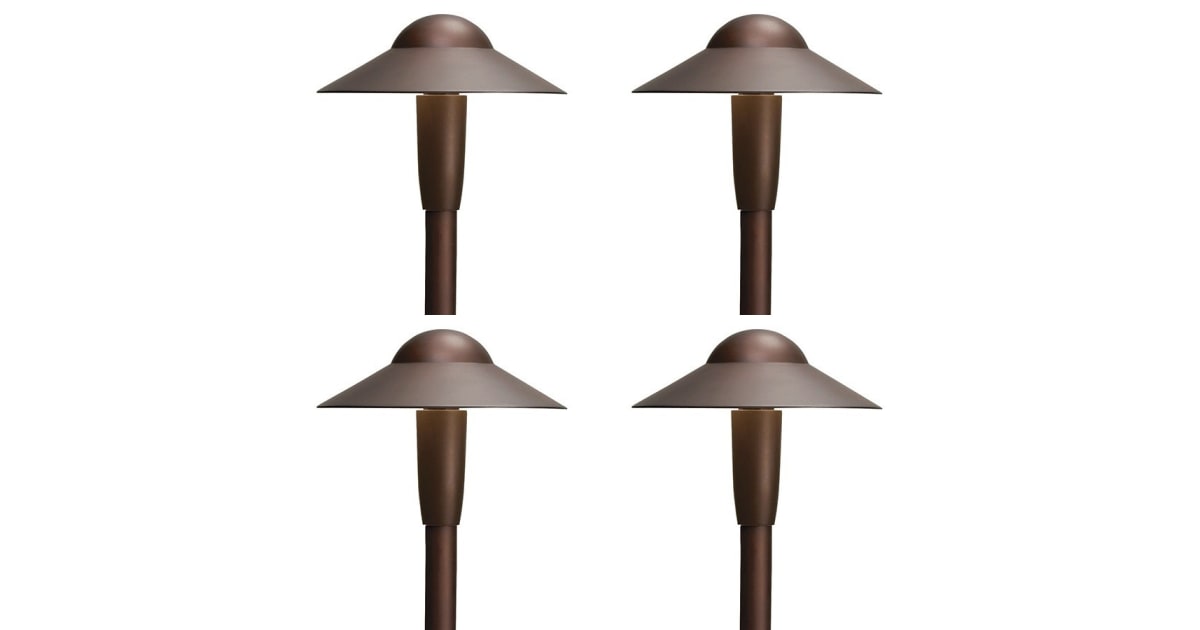 Kichler 15870AZT27R Dome 22" Tall 2700K LED Path and Spread Light - Set ...