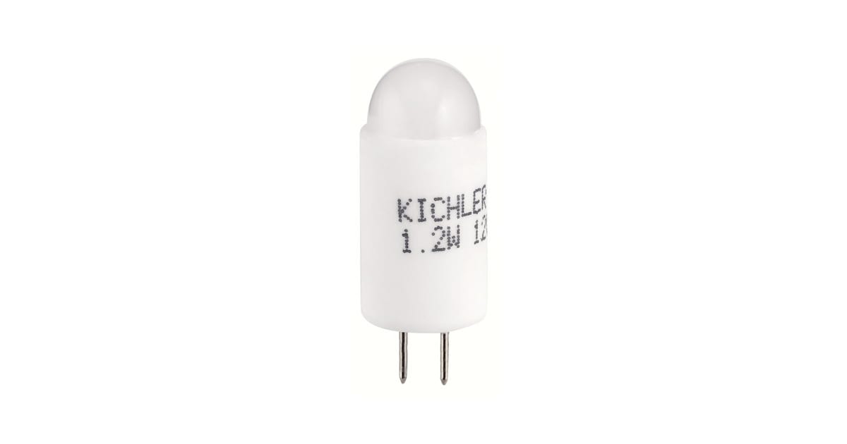 Kichler 18201 1 Watt T3 Bi Pin LED Bulb- 85 Lumens, 3000K, and 80CRI ...