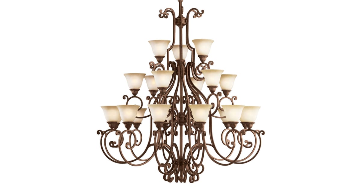 Kichler 2219TZG Larissa 3-Tier Chandelier with 21 Lights - 72" Chain ...