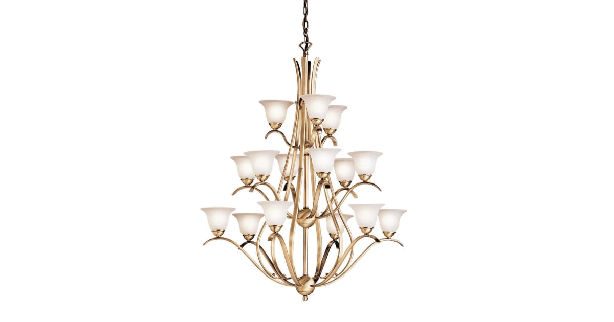 Kichler 2523AB Dover 3-Tier Chandelier with 15 Lights - 72" Chain ...
