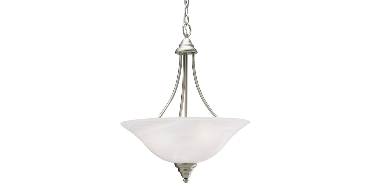 Kichler 3277NI Telford 17" Wide 3 Light Indoor Inverted Pendant ...
