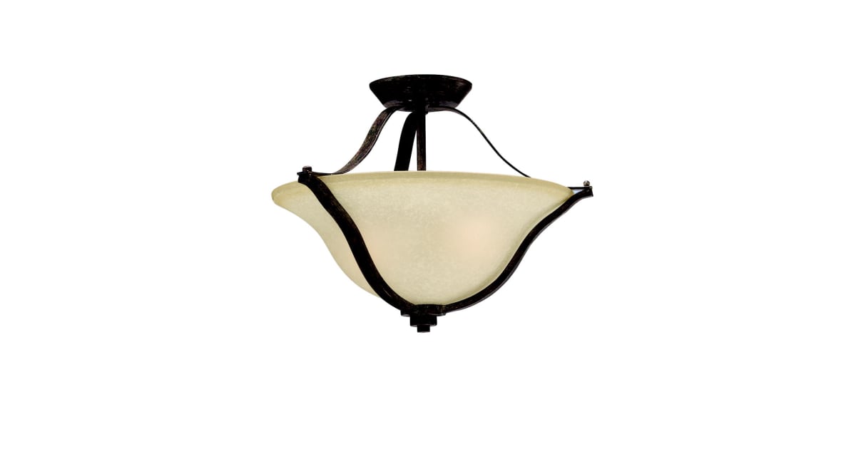 Kichler 3681CST CLOSEOUT - Langford 3 Light Semi-Flush Indoor Ceiling ...