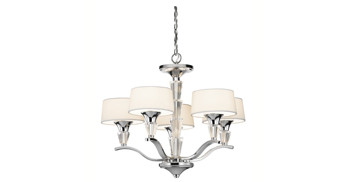 Kichler 42029CH Crystal Persuasion 5 Light Single-Tier Mini Chandelier ...