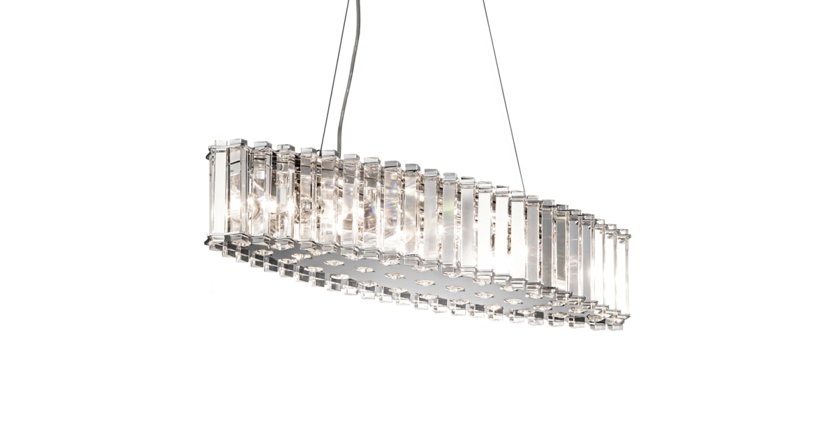 Kichler 42172CH Crystal Skye Single-Tier Linear Chandelier with 8 ...