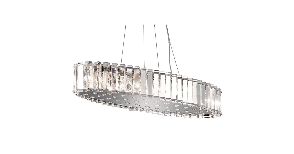 Kichler 42173CH Crystal Skye Single-Tier Linear Chandelier with 12 ...
