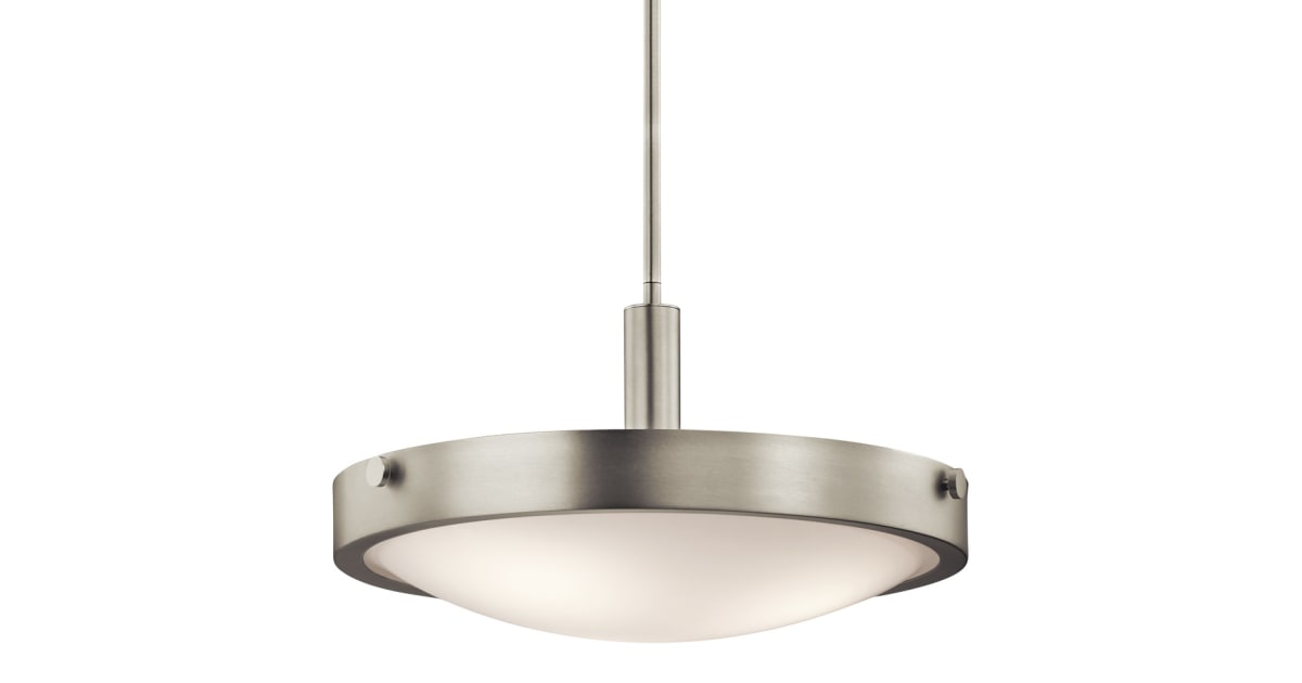 Kichler 42245NI Lytham 3 Light Convertible Pendant or Semi-Flush Indoor ...