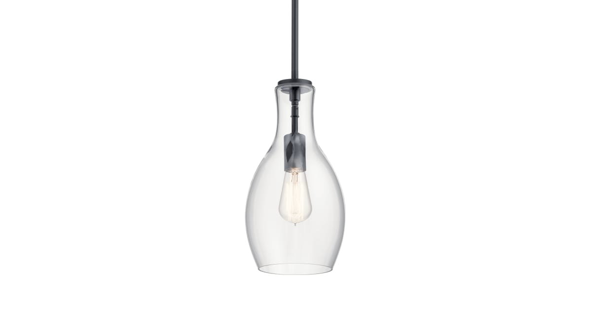 Kichler 42456BK Everly 7" Wide Mini Pendant | Ferguson Home